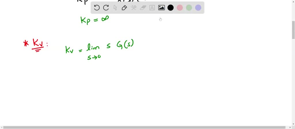 SOLVED: 'Find the relation between eitor constants (Kp; Kv. Ka) and ...
