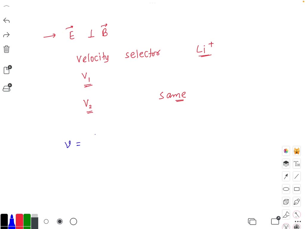 SOLVED: An electric field perpendicular to a magnetic field is used as ...