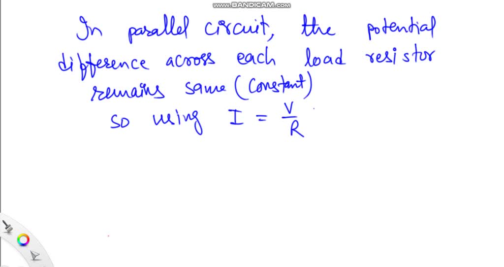 SOLVED: Multiple Choice. In a parallel circuit, the current flow through each load resistor: A ...