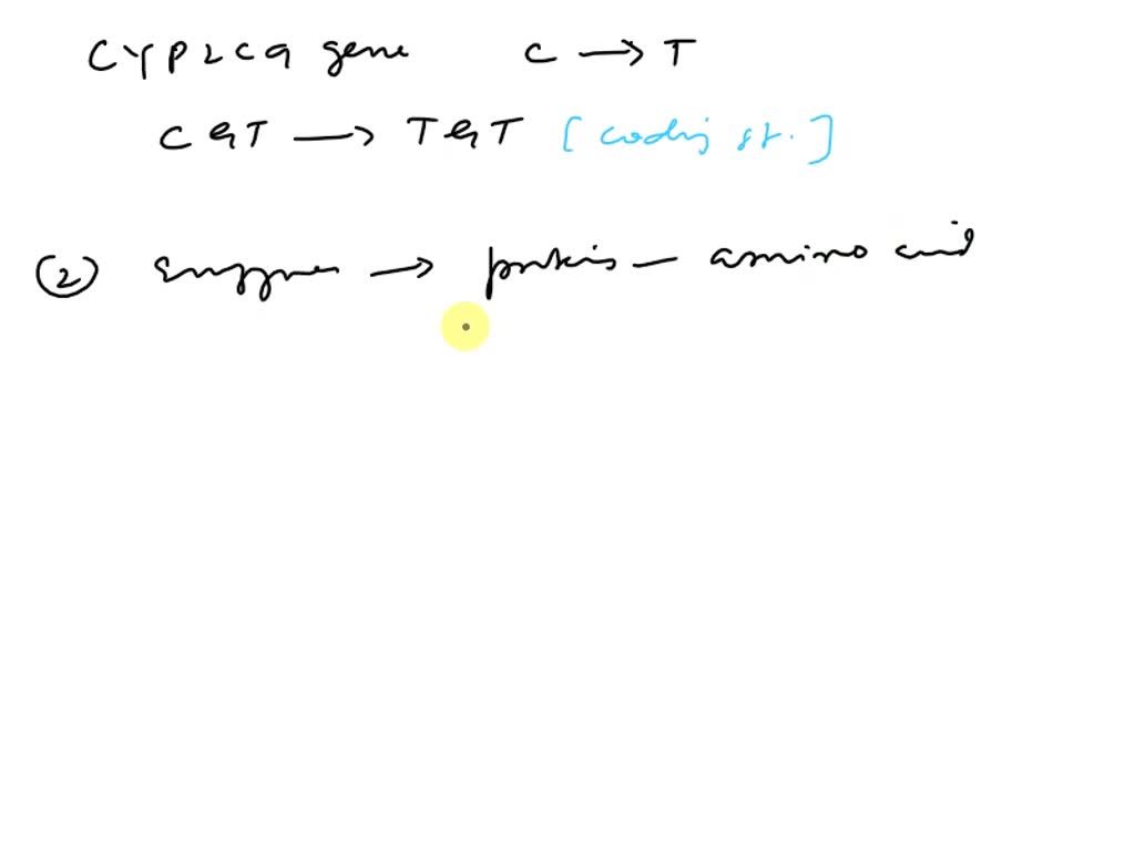 SOLVED: g. In both of Henry's mutations, it is the first nucleotide in ...