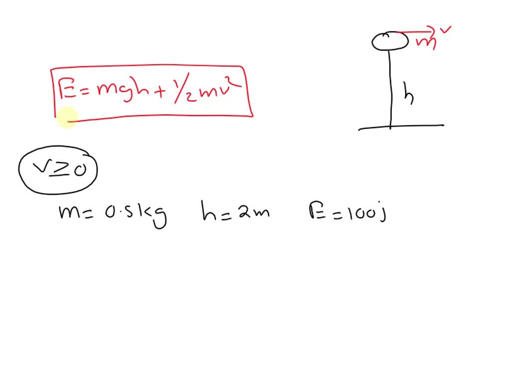 SOLVED: The total mechanical energy of an object with mass m at height h in a closed system can ...
