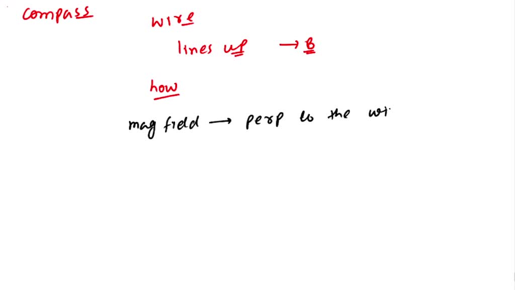 compass is placed above current-carrying wire so that the compass ...