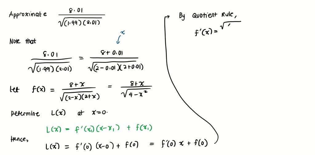 Solved In Exercises 23 28 Use The Linear Approximation To Estimate The Value Compare With The 9193