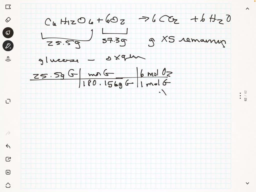 SOLVED: Glucose reacts with oxygen to form carbon dioxide and water ...