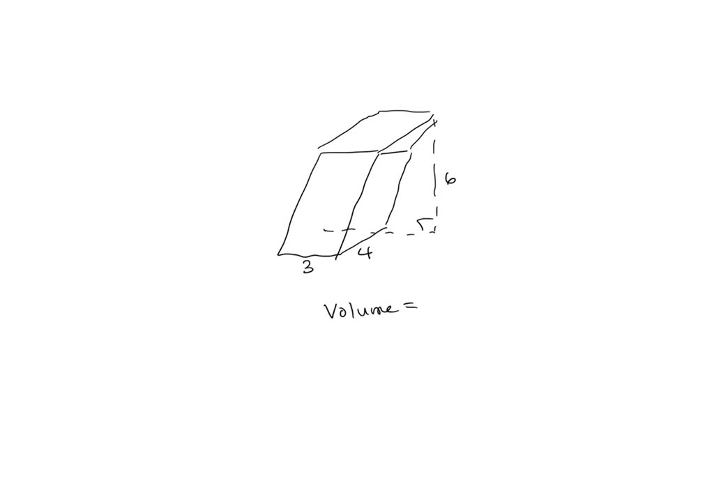 SOLVED: Calculate the volume of this oblique rectangular prism: (the height of the prism is 6)