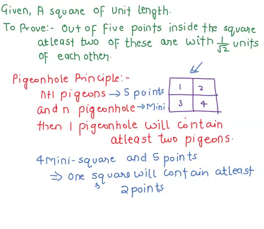 SOLVED: #4: Consider a square whose side-length is one unit. Select any ...