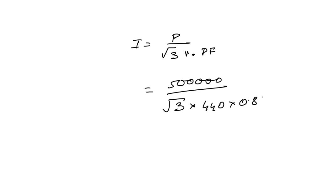 A 500-kW 3-phase AC generator rated at 440 V that is displaying 0.83 ...