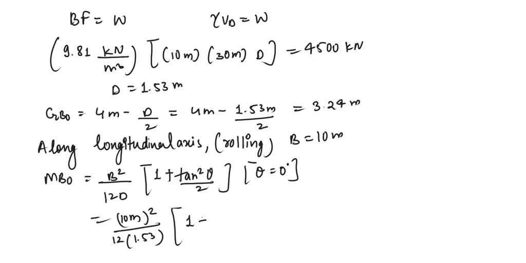 SOLVED: A barge floating in fresh water has the form of a ...