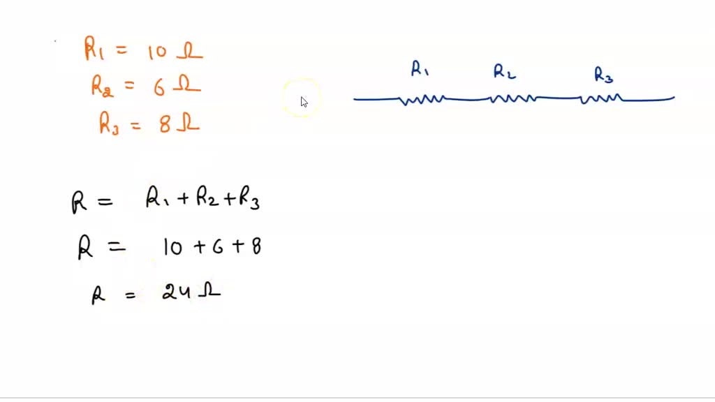 Solved Resistances R1 10 R2 6 R3 8 Are Connected In Series