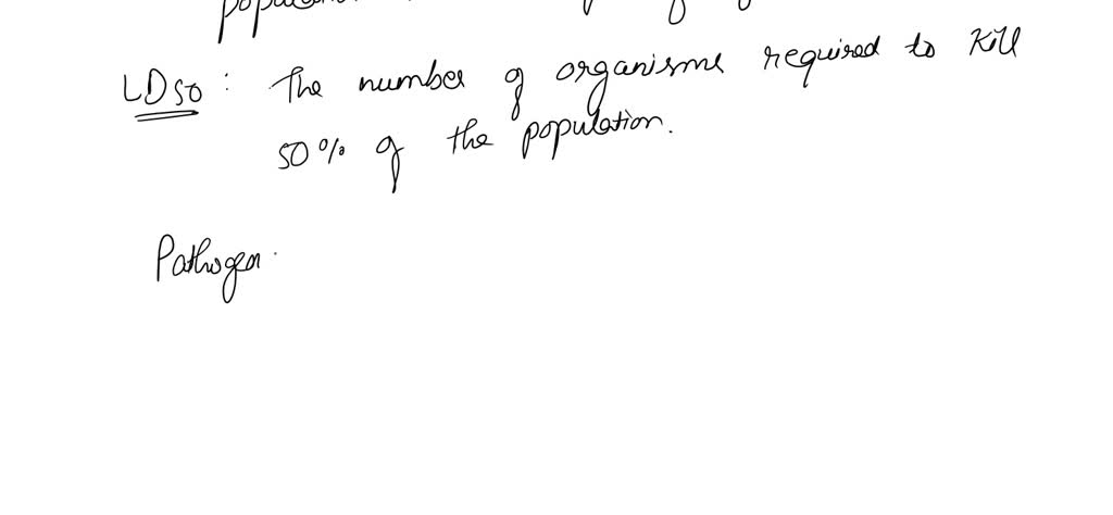 SOLVED: Explain ID50 and LD50 and how they affect the likelihood of ...
