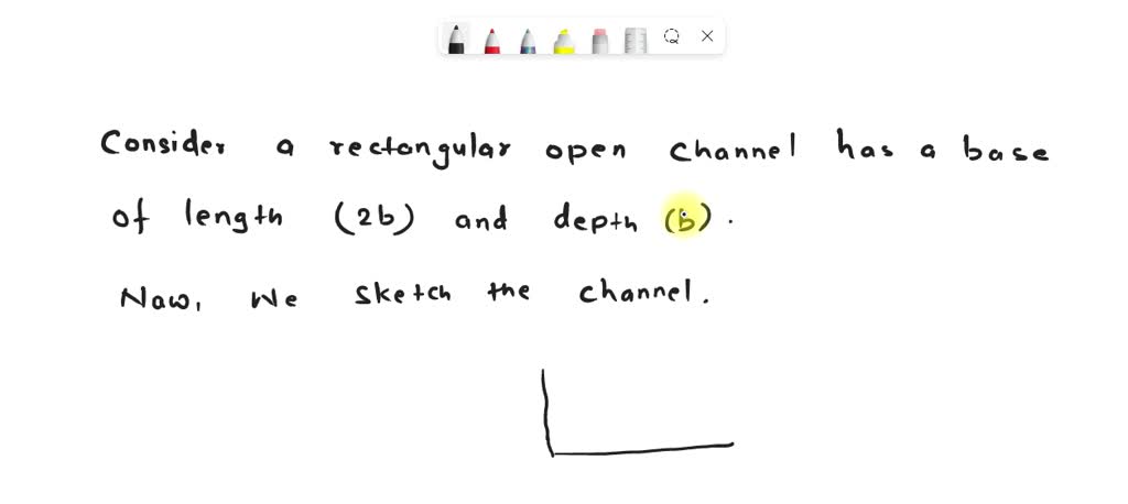SOLVED: A rectangular open channel has a base of length 2b, and the ...