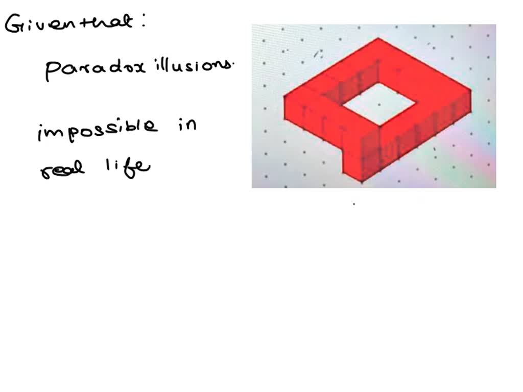 SOLVED: Explain why the diagram displayed below is not real object: