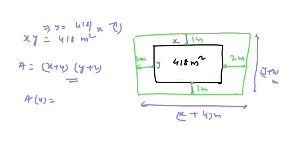 A rectangular flower garden with an area of 418 m^2 is surrounded by a ...