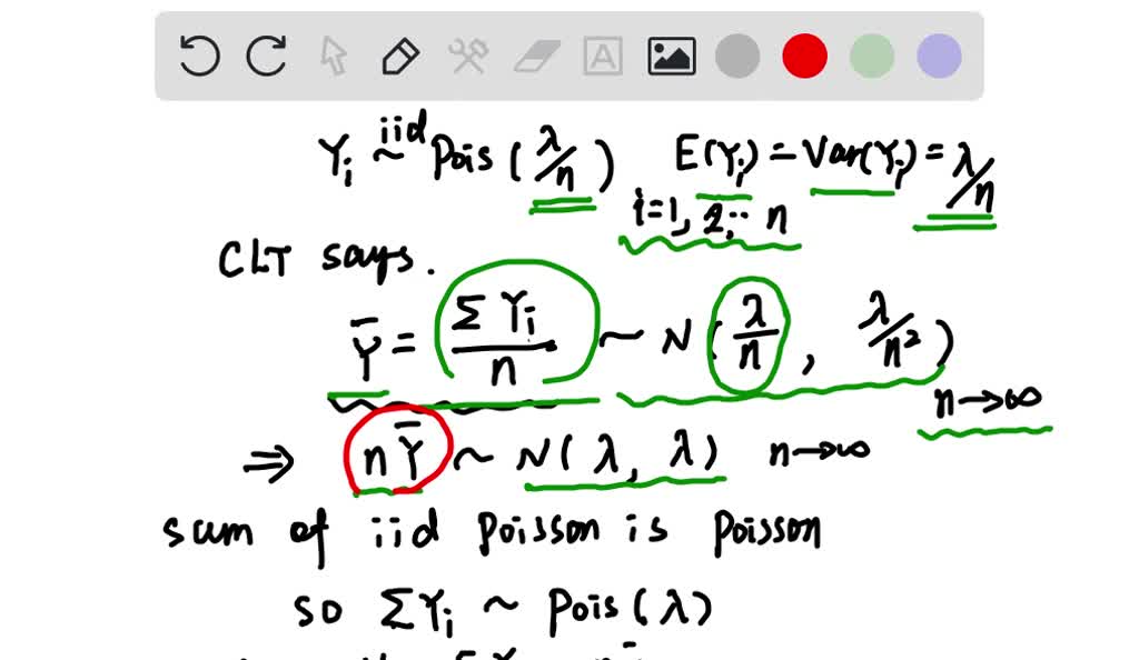 Solved Let Be Poisson Random Variables With Parameter Using The Central Limit Theorem Derive 1008