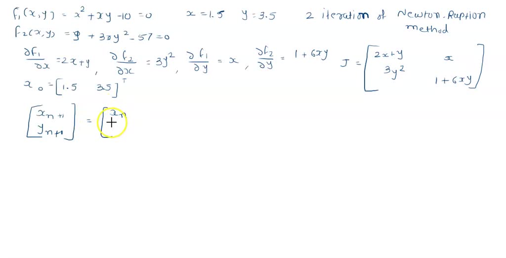 Solved Consider The Following System Of Two Nonlinear Equations In Two Variables Fixy 3r2