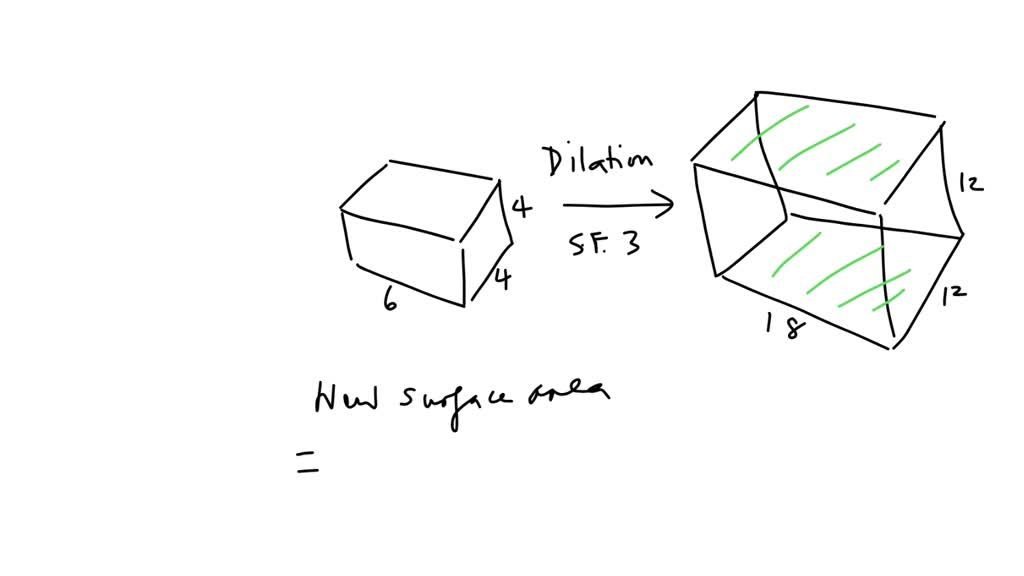SOLVED: The solid below is dilated by a scale factor of 3. Find the surface area of the solid ...