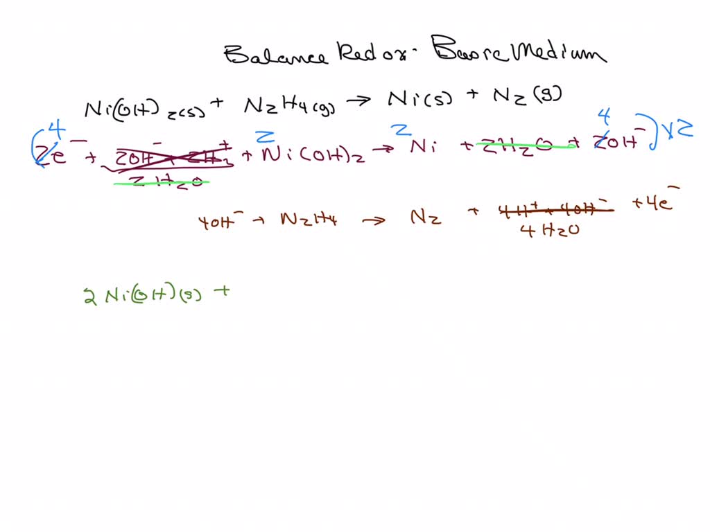 SOLVED: (a) Balance the following redox reaction using the oxidation ...