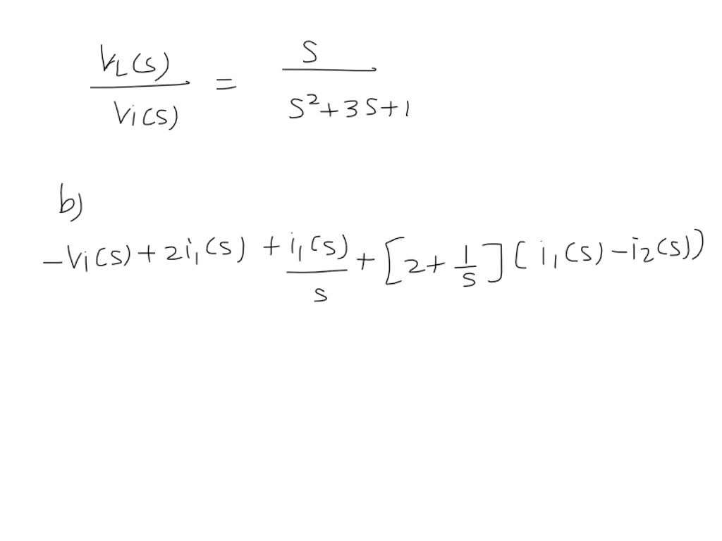 SOLVED: Question 5 2 pts Determine the transfer functior Is for the ...