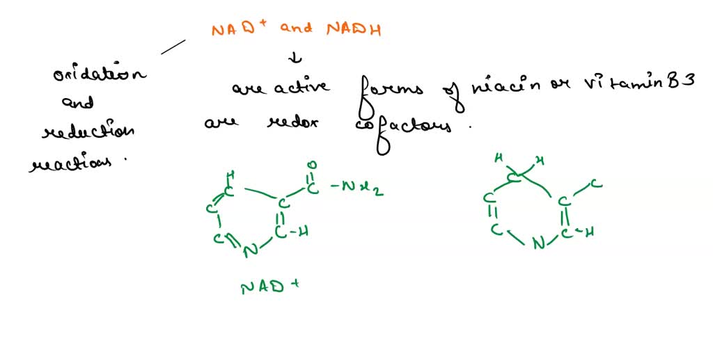 SOLVED: 2. Draw NAD+ and NADH and show where the electrons and ...