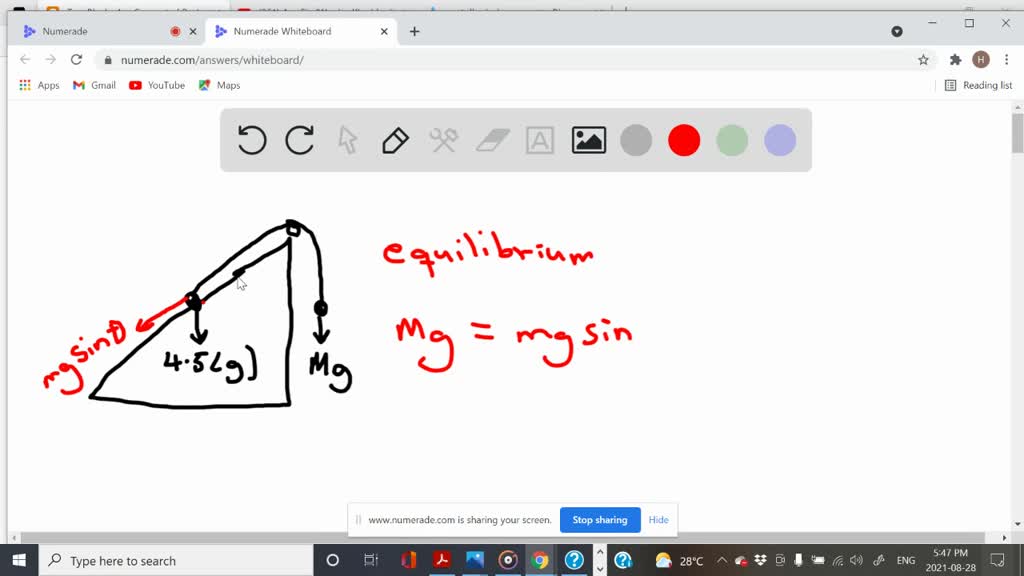 SOLVED: Two blocks are connected by a string, as shown in FIGURE 6-44. The smooth inclined ...