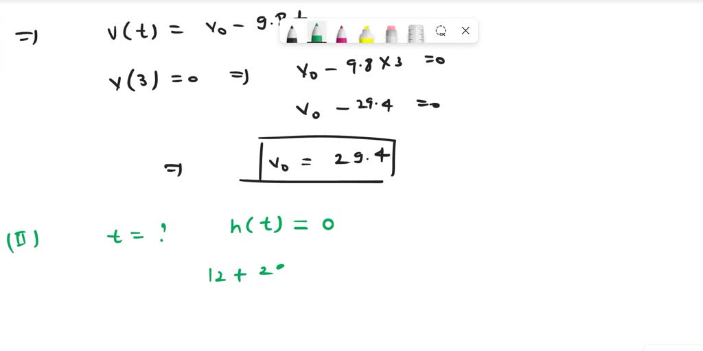 SOLVED: An object is launched straight upward from a platform. Its ...