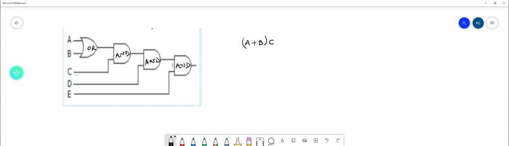 SOLVED: Derive the Boolean expression for the logic circuit shown below ...