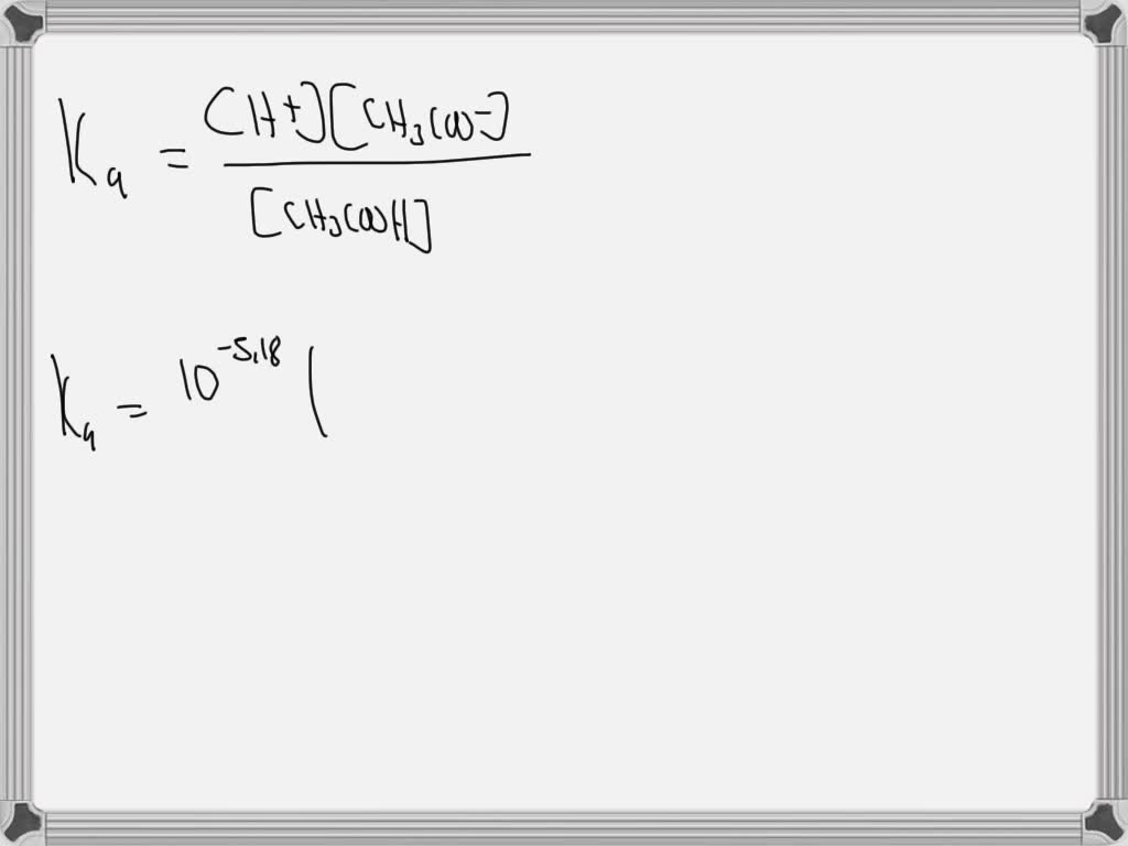 SOLVED: The measured pH is 5.18 for a solution containing 25.0 mL 1.0 M NaCH3COO and 10.0 mL 1.0 ...