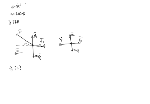 [GET ANSWER] two blocks connected by string are pulled across horizontal surface by a force ...