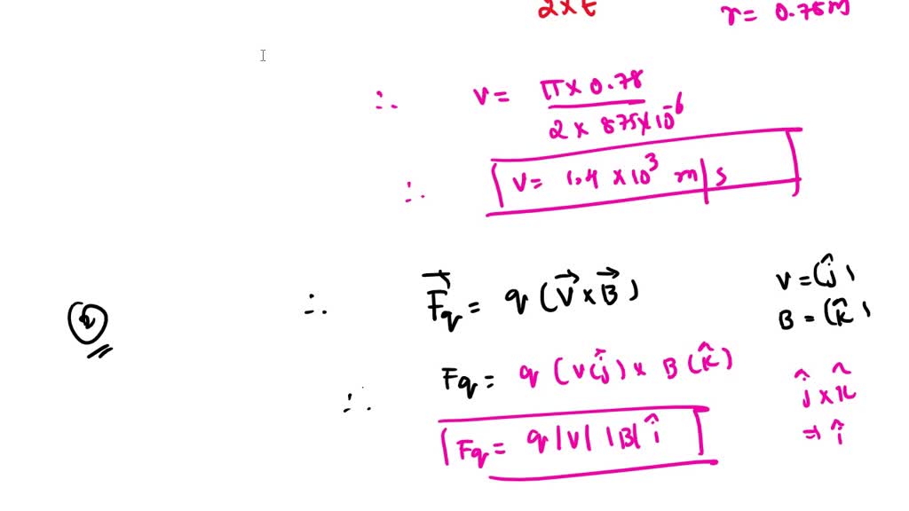 SOLVED: A particle of mass M and charge q with v Uoi enters region of length L within which B ...