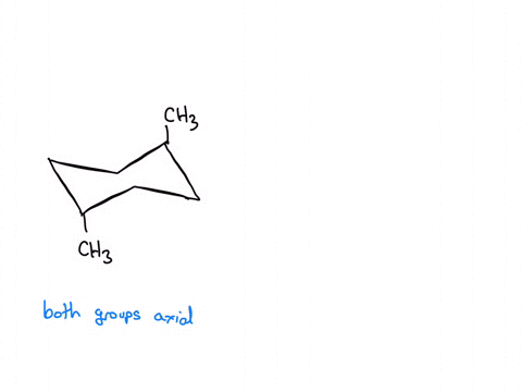 Cyclohexane structures can have two chair conformations. Draw the ...