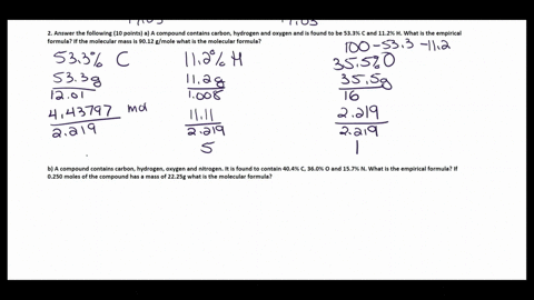 Calculate the molar masses of the following chemicals and...