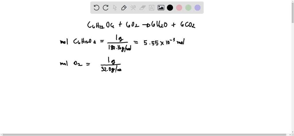 SOLVED: The combustion of glucose is represented by the following ...