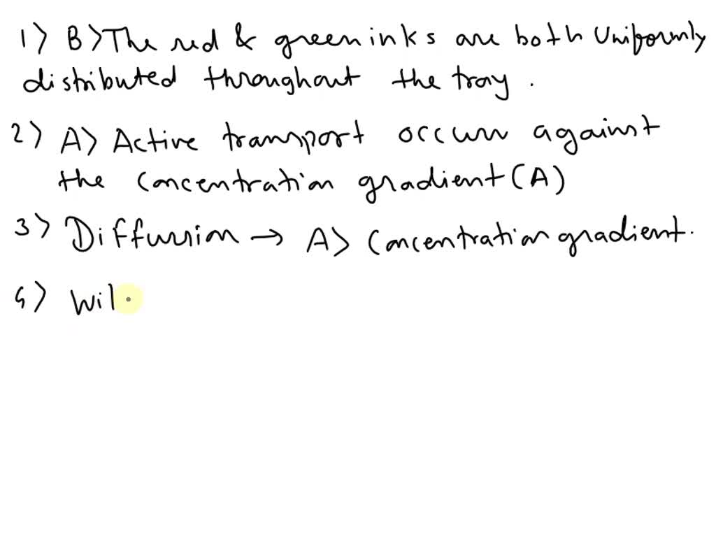 SOLVED: 36) You fill a shallow tray with water and place a drop of red ...
