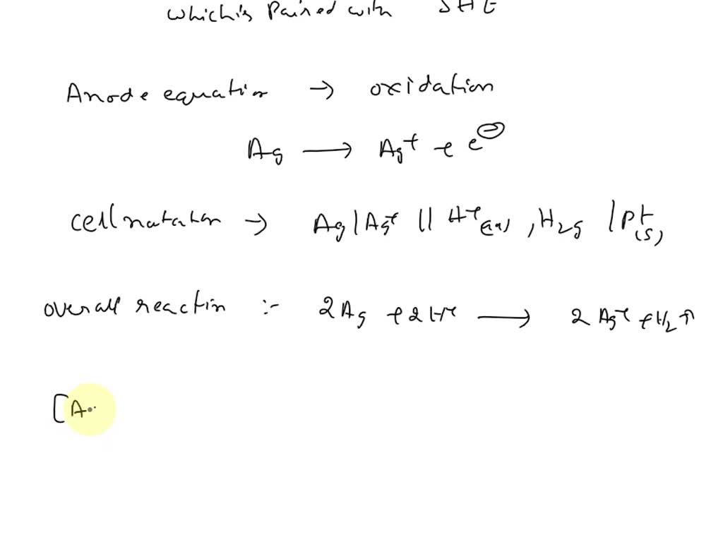 SOLVED: Electrochemical cell is constructed using silver electrode ...