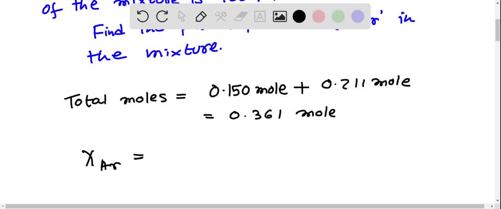 SOLVED: A gas mixture contains 0.150 mol of oxygen (02) gas and 0.211 mol of argon (Ar) gas The ...