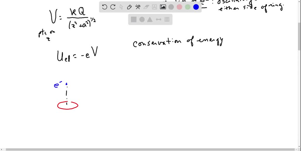 SOLVED: A uniformly charged, thin ring has radius 15.0 cm and total charge +24.0 nC. An electron ...