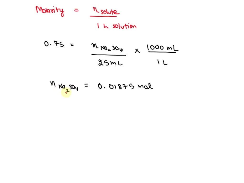 SOLVED: What mass of sodium ions, Na+, are there in 25 mL of 0.75 M Na2SO3?