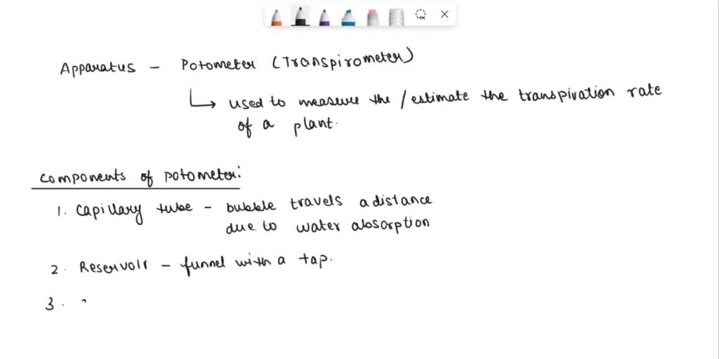 Title: Investigation of the Effect of Temperature on Transpiration Rate 1.1 What is the name of ...