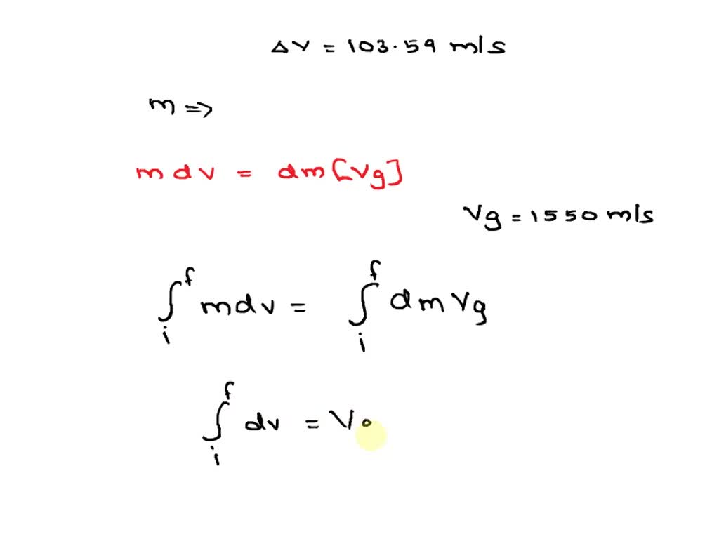 SOLVED: A rocket with a specific impulse of 350 seconds requires a ...