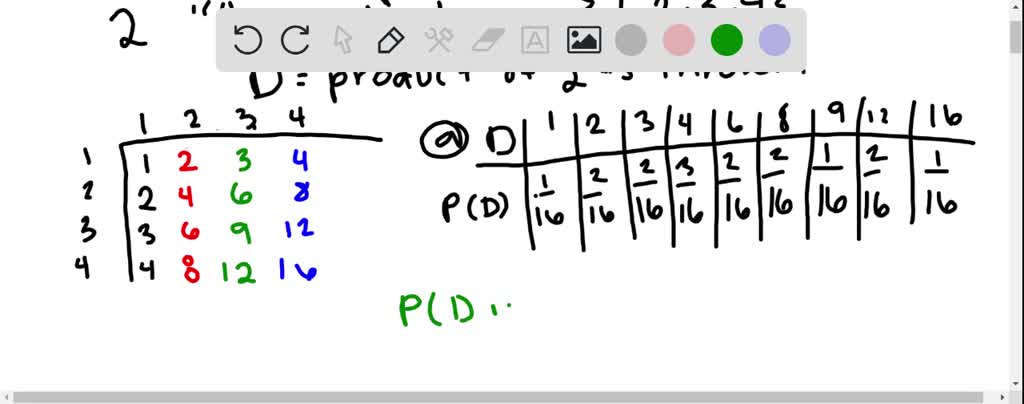 7. Two fair tetrahedral dice with faces numbered 1, 2, 3, and 4 are ...