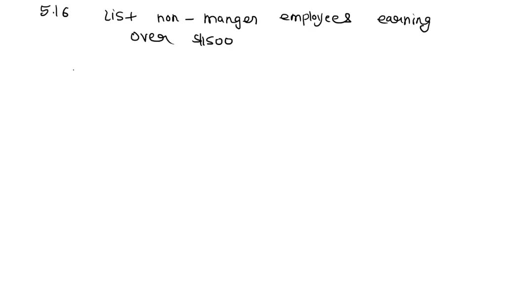 Solved Formulate The Following Queries In Relational Algebra 5 14 List All Employees 5 15