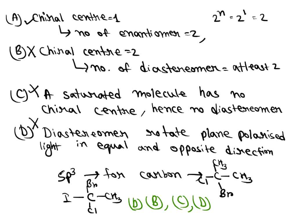 Solved 4 Are The Statements Below True Or False 18 Points A Molecules With R Configuration