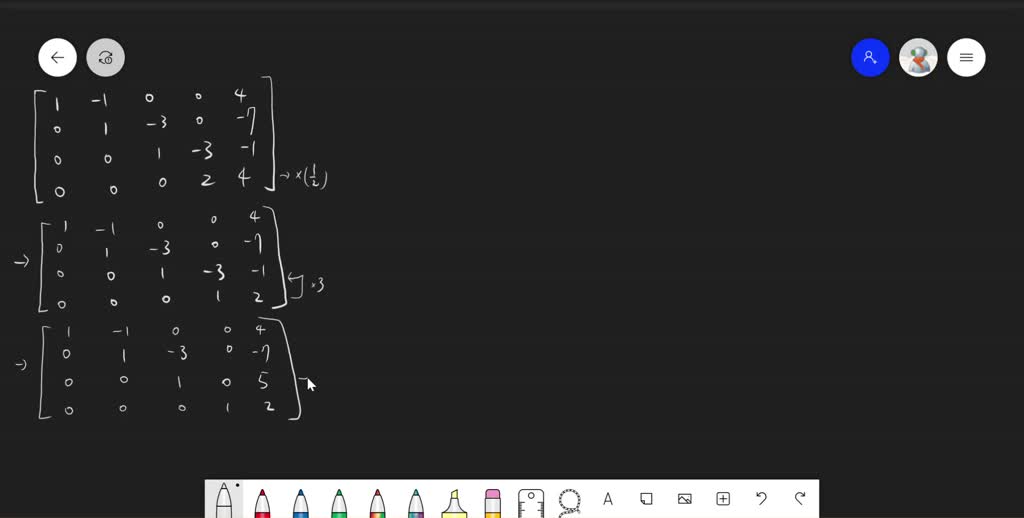 Solved 1 The Augmented Matrix Of A Linear System Has Been Reduced To