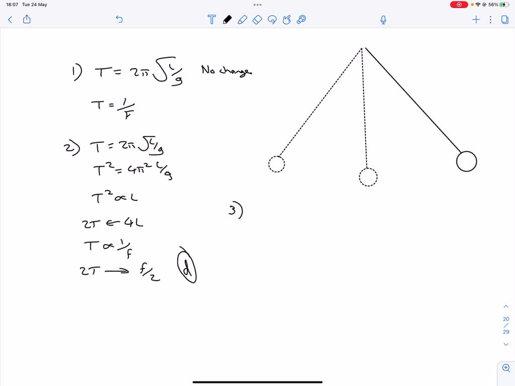 SOLVED: Consider an ideal pendulum consisting of a "bob" of mass m ...