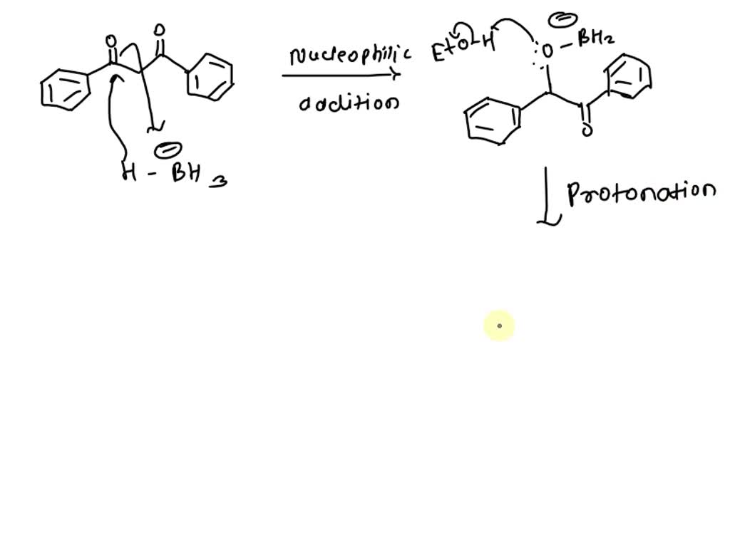 SOLVED: What is the complete mechanism of the reduction of benzil by ...