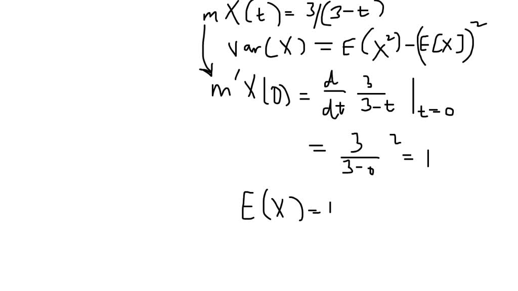 Solved If The Random Variable X Has Moment Generating Function ππ π‘