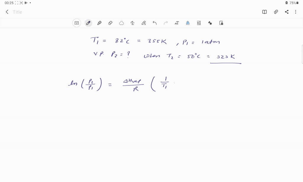 SOLVED: What is the vapor pressure of isopropyl alcohol at 50oC if its ...