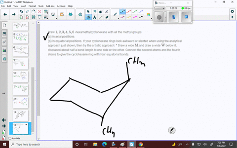 1. Show how the methyl group alternates from the axial to...
