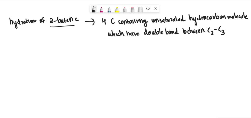 SOLVED: Draw the product of the hydration of 2-butene