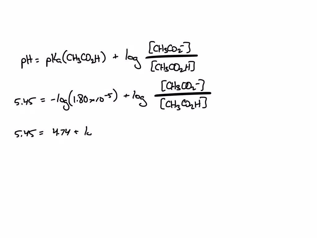 SOLVED: A buffer containing acetic acid and sodium acetate has a pH of ...